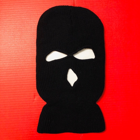 Accessories | Gothic Punk Solid Black Ski Mask Beanie Balaclava Full ...